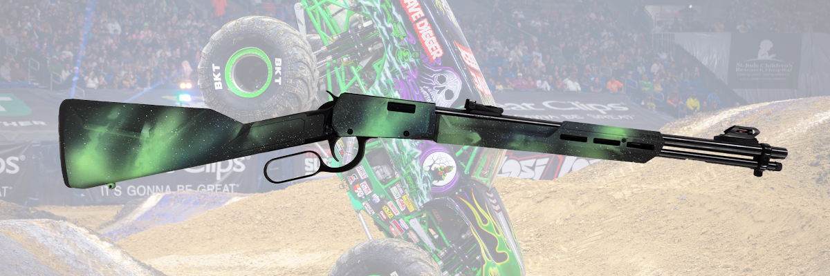 Rifle in Green Space Nebula theme – Silverback Cerakote